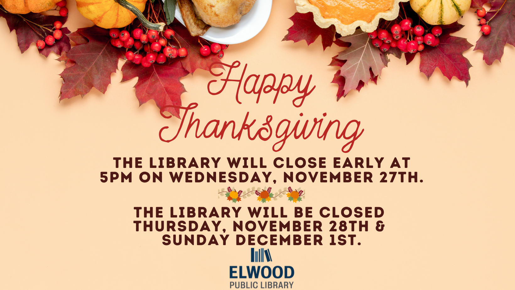 Elwood Public Library - Thanksgiving 2024 Carousel